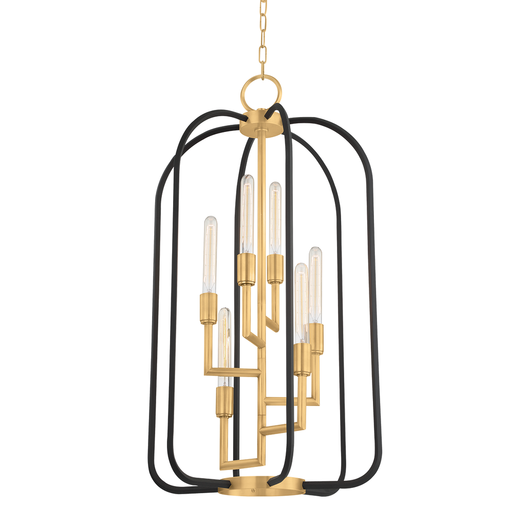 Angler Lantern with Aged Brass Finish – Nouvelle Lighting