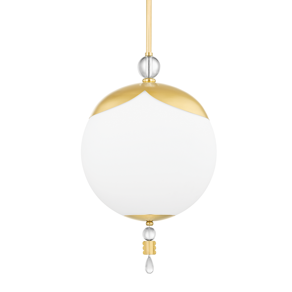 Perla Pendant with Aged Brass Finish – Nouvelle Lighting