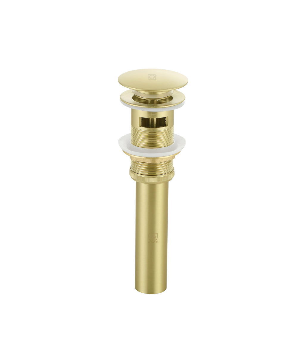 Pop-up bathroom sink drain with overflow in Brushed Gold – Nouvelle ...