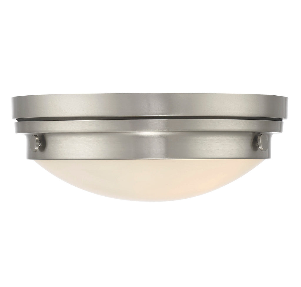 Lucerne 2-Light Ceiling Light in Satin Nickel – Nouvelle Lighting