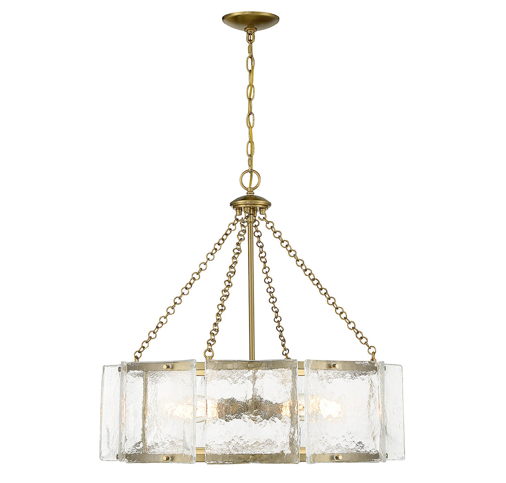 Genry 5-Light Pendant in Warm Brass – Nouvelle Lighting