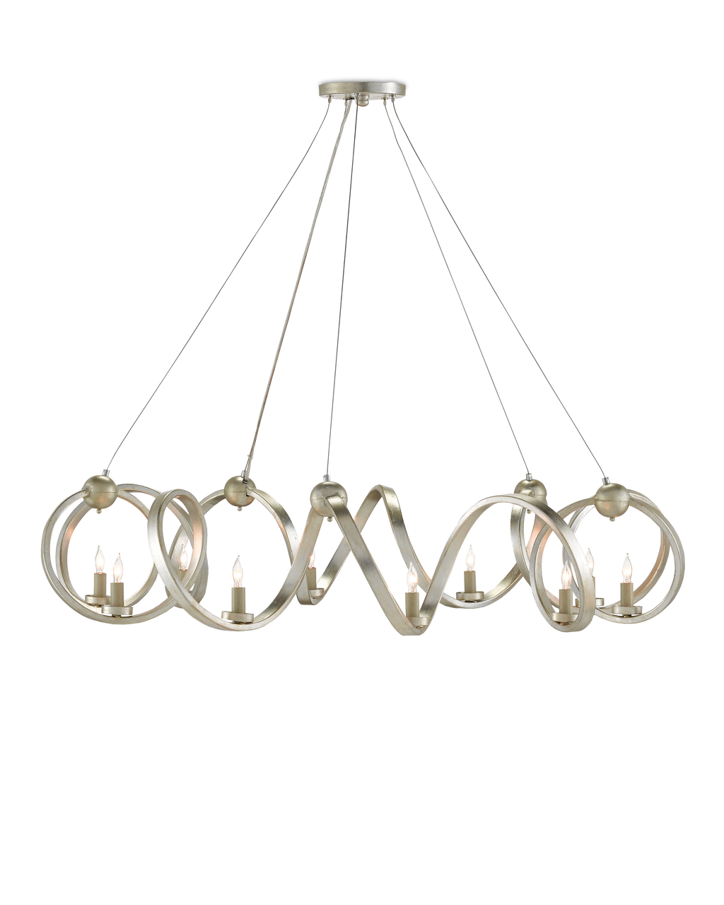 Ringmaster Silver Chandelier – Nouvelle Lighting