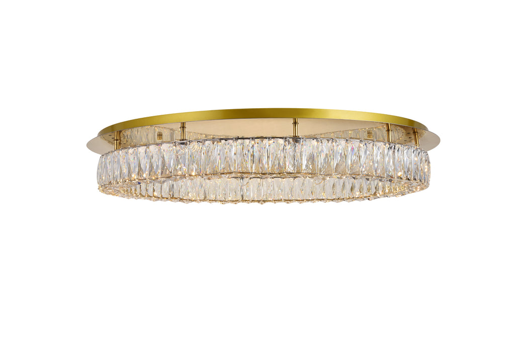 Monroe LED light Gold Flush Mount Clear Royal Cut Crystal – Nouvelle ...