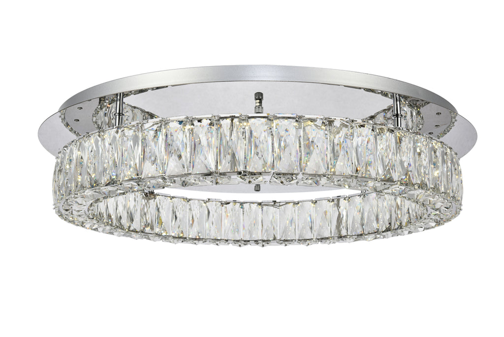 Monroe LED light Chrome Flush Mount Clear Royal Cut Crystal – Nouvelle ...