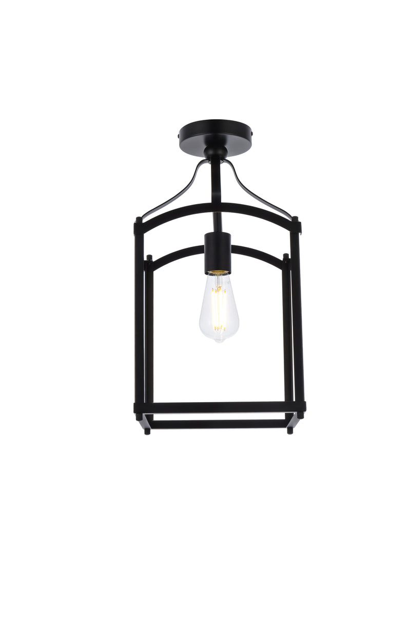 Janet 1 light flush mount in black – Nouvelle Lighting
