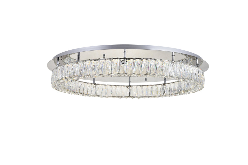 Monroe LED light Chrome Flush Mount Clear Royal Cut Crystal – Nouvelle ...