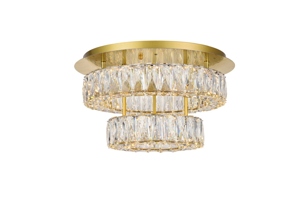 Monroe LED light gold Flush Mount Clear Royal Cut Crystal – Nouvelle ...